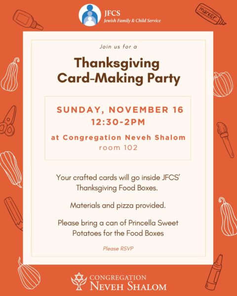 Thanksgiving Card Making | Jewish Family & Child Service in Portland ...